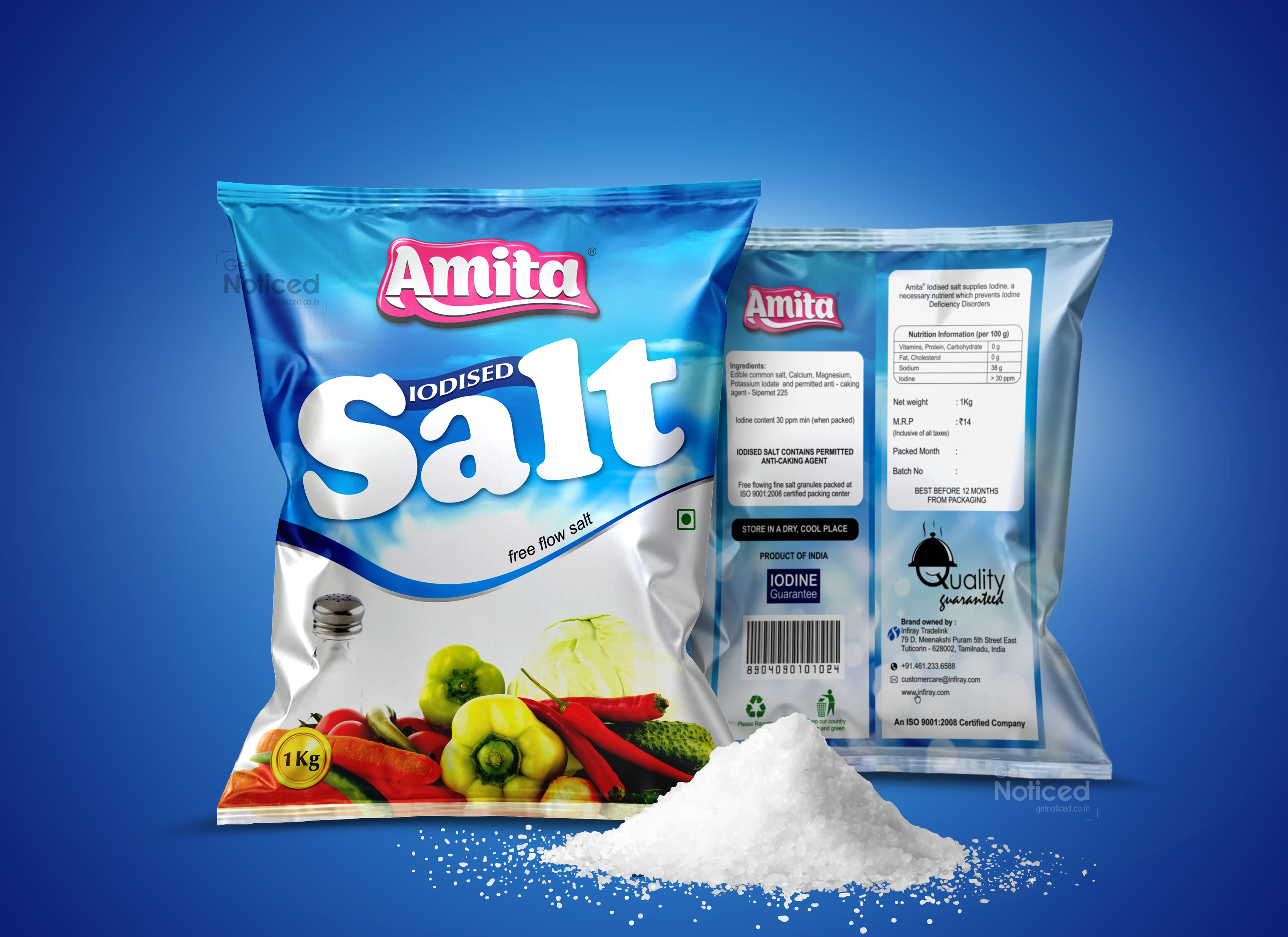 Amita Salt Packaging Design | Getnoticed.co.in