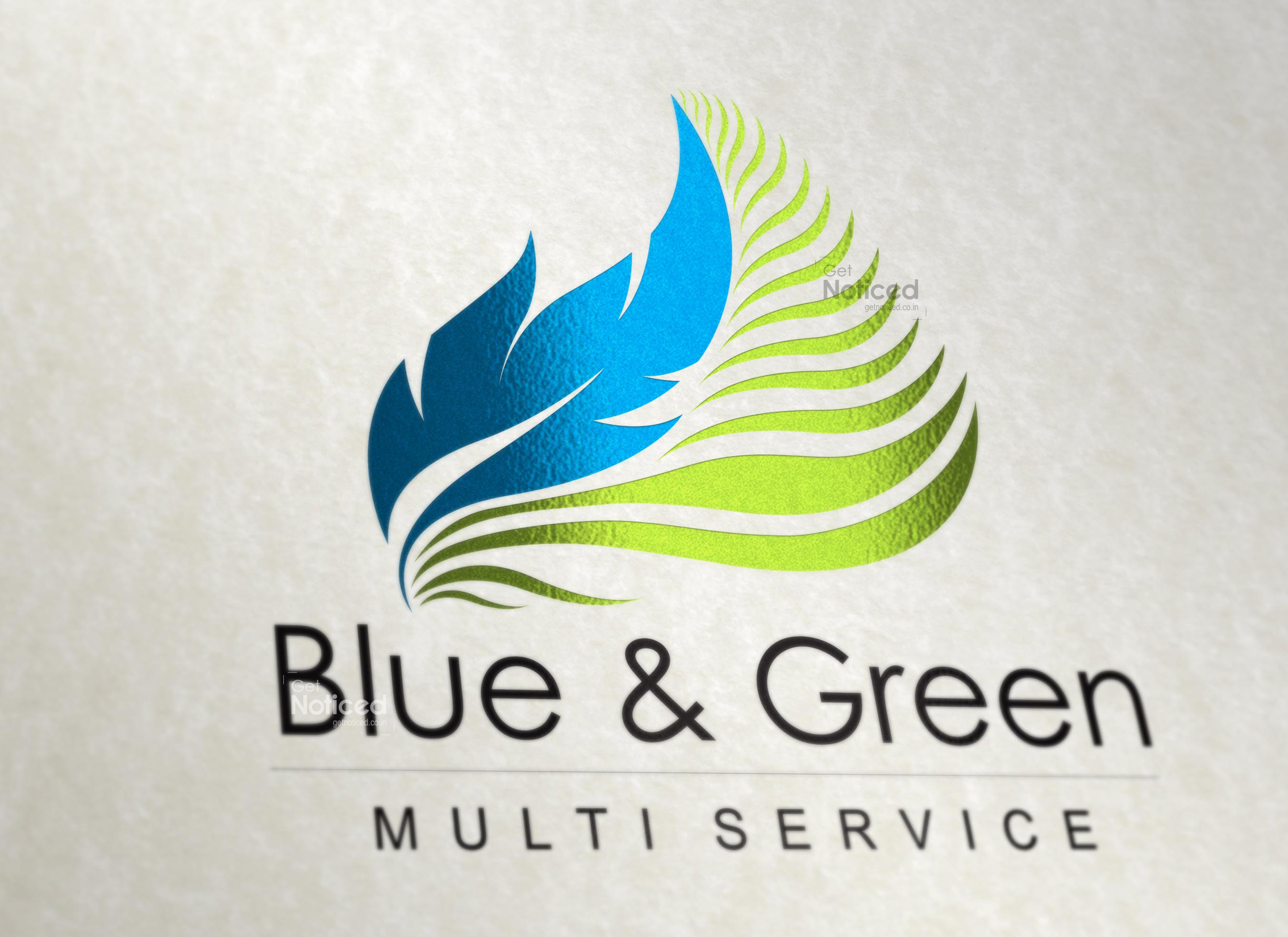 Blue & Green Logo Design | Getnoticed.co.in