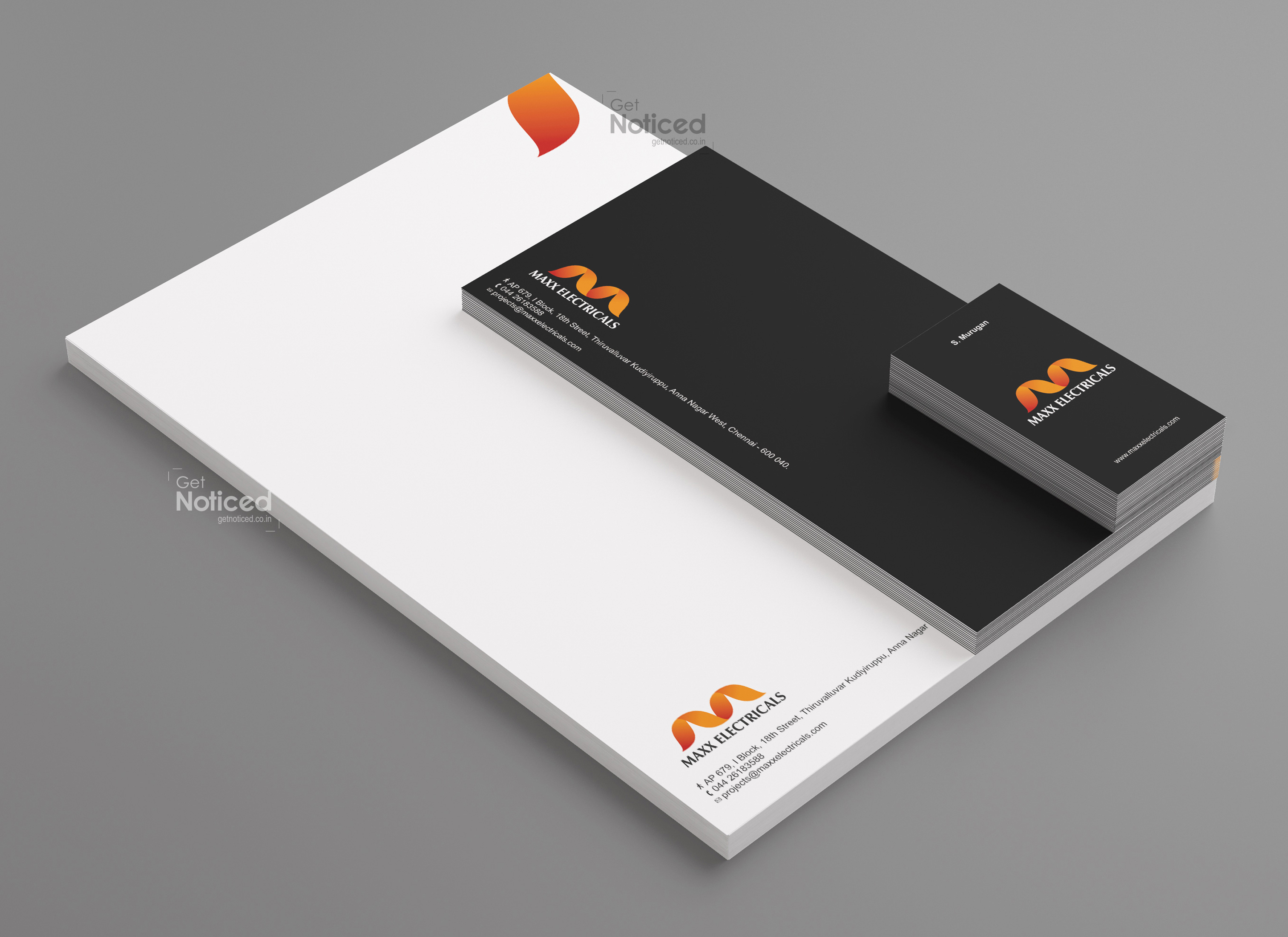 Maxx Electrical Corporate Identity Design | Getnoticed.co.in
